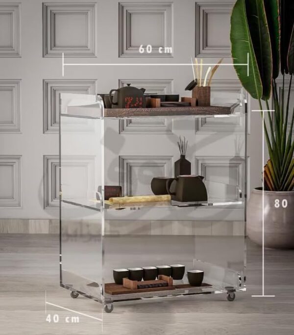 Clear Acrylic 3-Tier Trolley – Horoof Homes