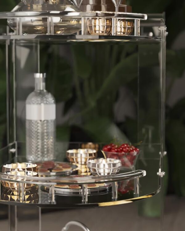 Acrylic 3-Tier Serving Trolley – Horoof Homes