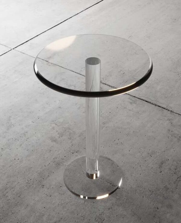 Sleek Acrylic Round Serving Table – Horoof Homes