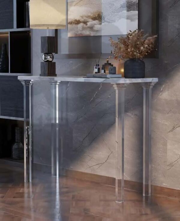 Fusion Console Table – Acrylic & Marble Design – Horoof Homes