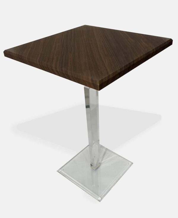 Walnut Acrylic Square Side Table – Horoof Homes