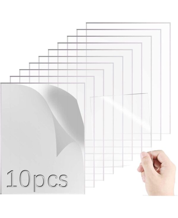 10-Pack Clear Acrylic Sheets, 7×5 Inches – Horoof Homes