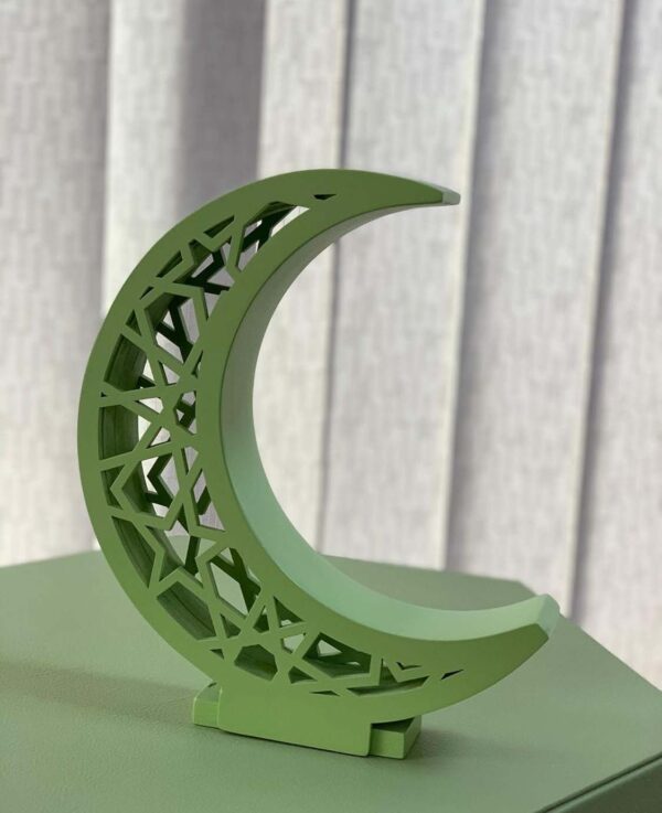 Islamic Crescent Wooden Ramadan Stand – Horoof Homes